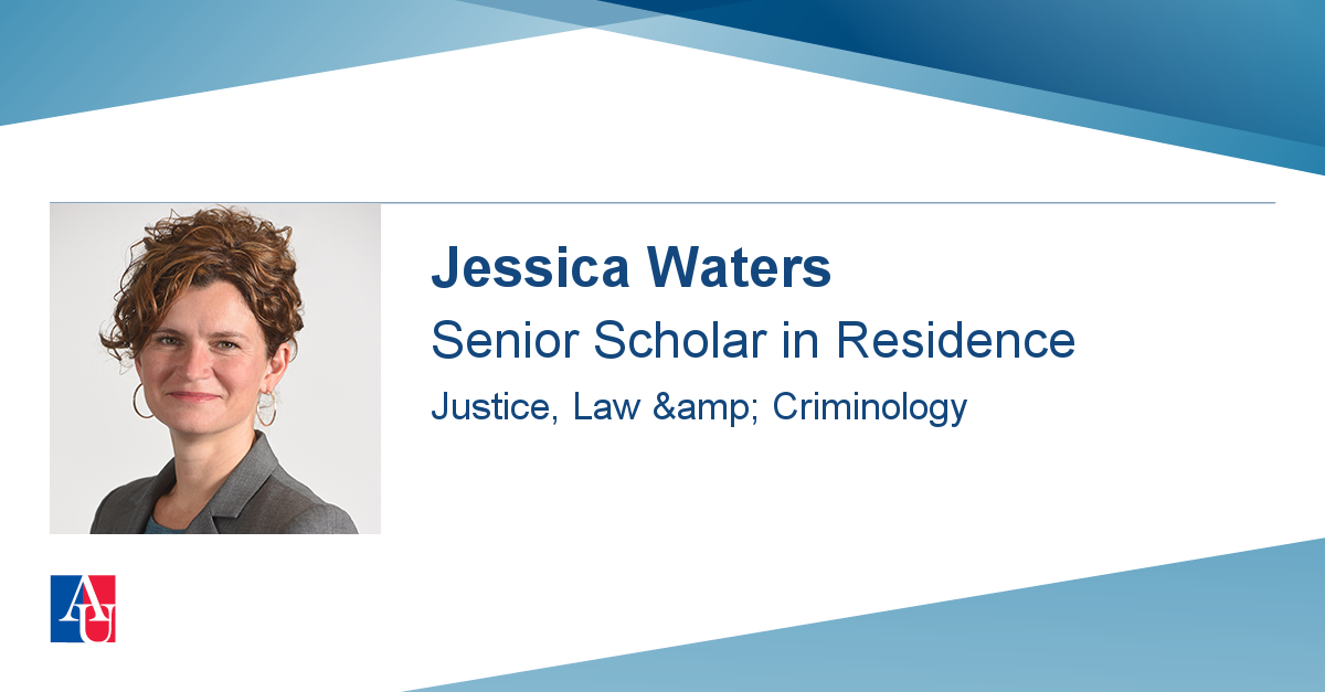 Faculty Profile: Jessica Waters | School of Public Affairs | American ...