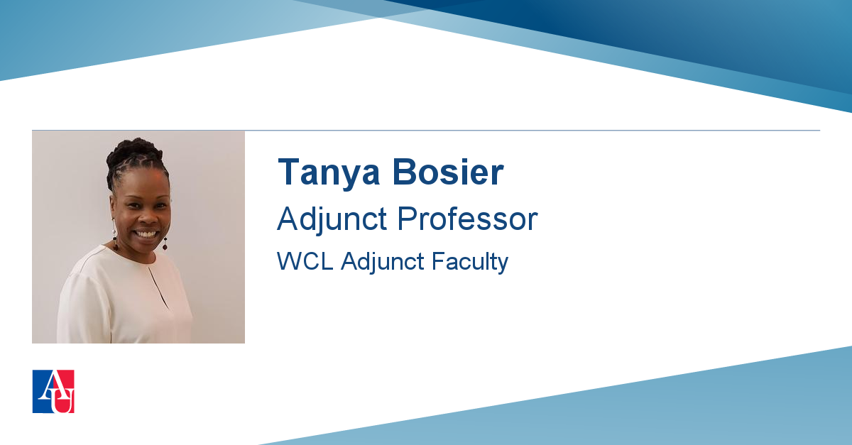 Profile Tanya Jones Bosier | American University, Washington, DC