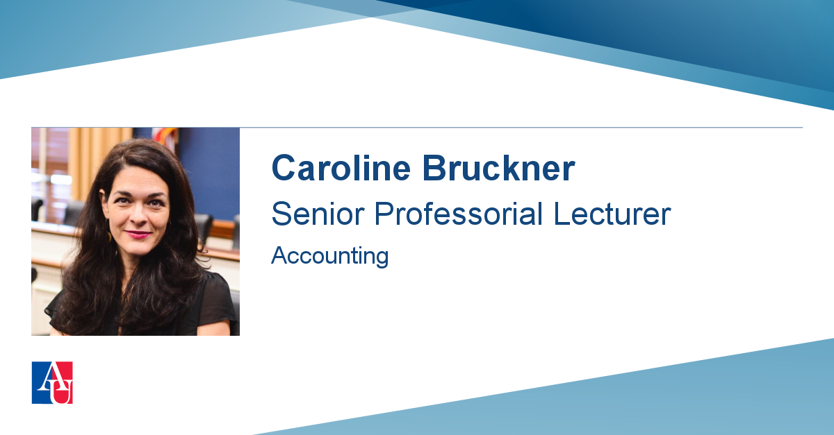 Faculty Profile: Caroline Bruckner | American University, Washington, DC