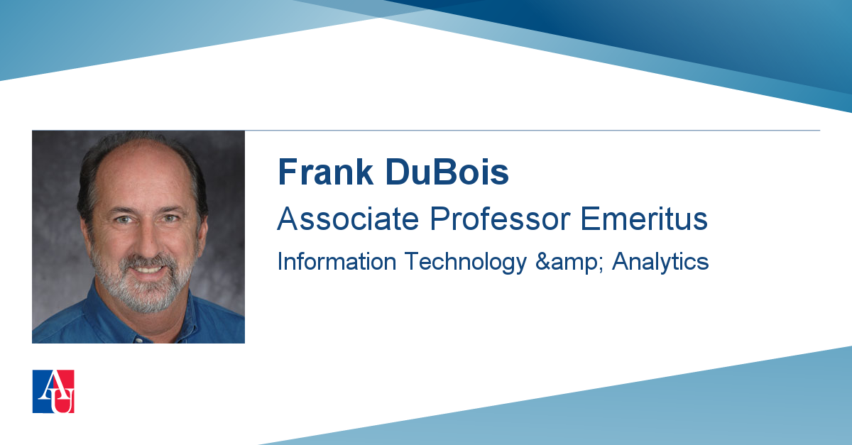 Faculty Profile: Frank DuBois | American University, Washington, DC