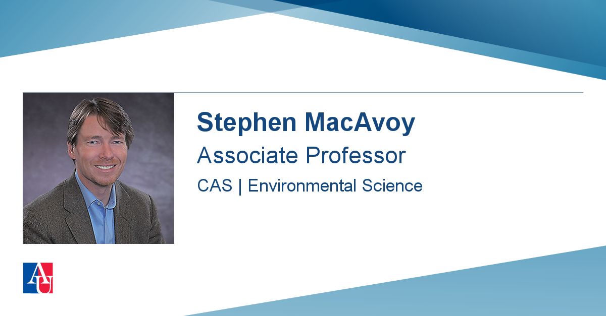Faculty Profile: Stephen MacAvoy | American University, Washington, DC