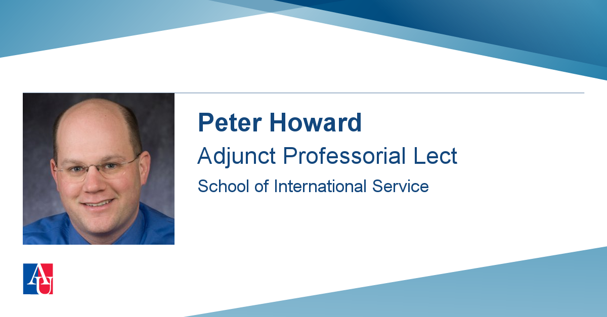 Faculty Profile: Peter Howard | School of International Service ...
