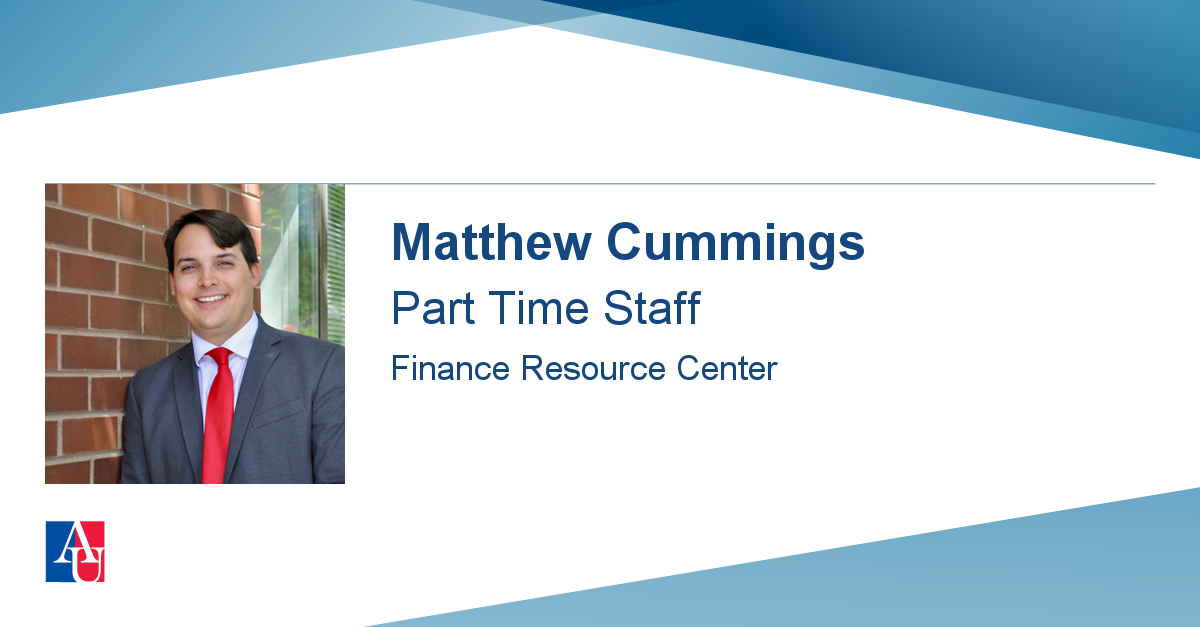 Staff Profile: Matthew Cummings | American University, Washington, DC