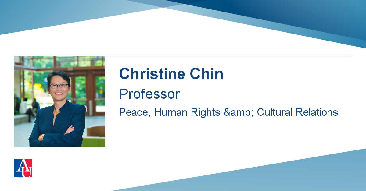 Faculty Profile: Christine BN Chin | School of International Service ...