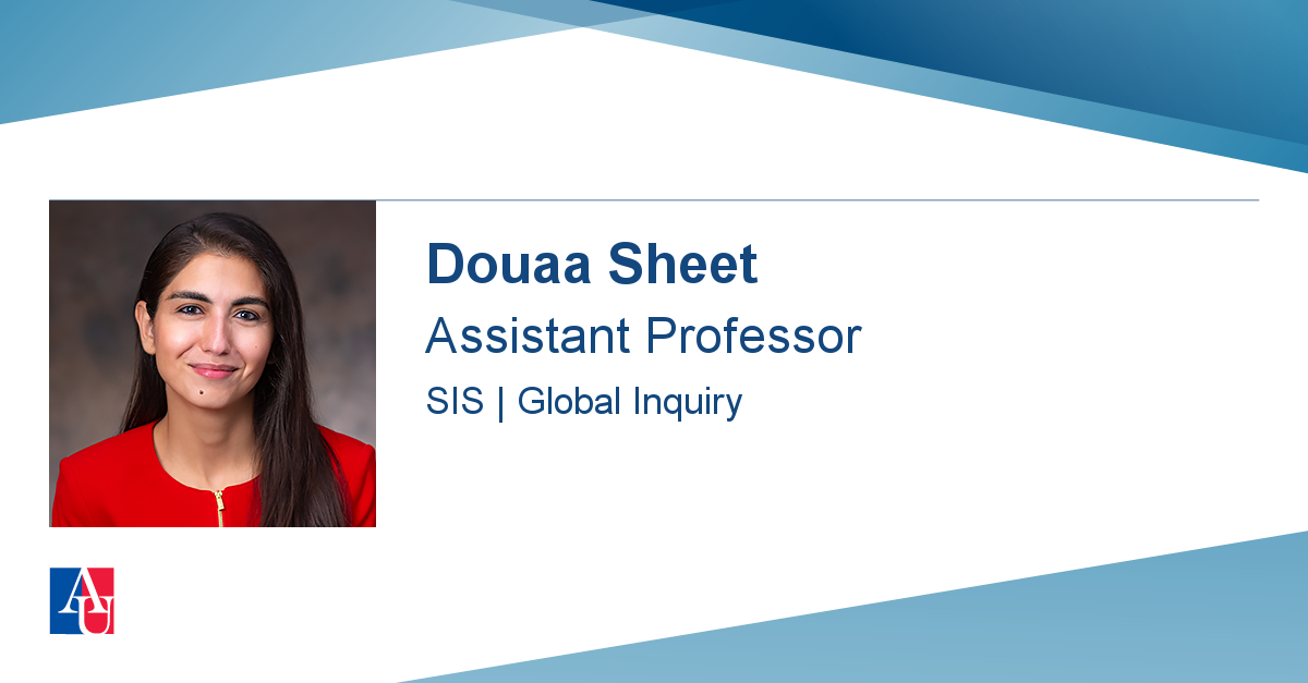 Profile Douaa Sheet | School of International Service | American ...