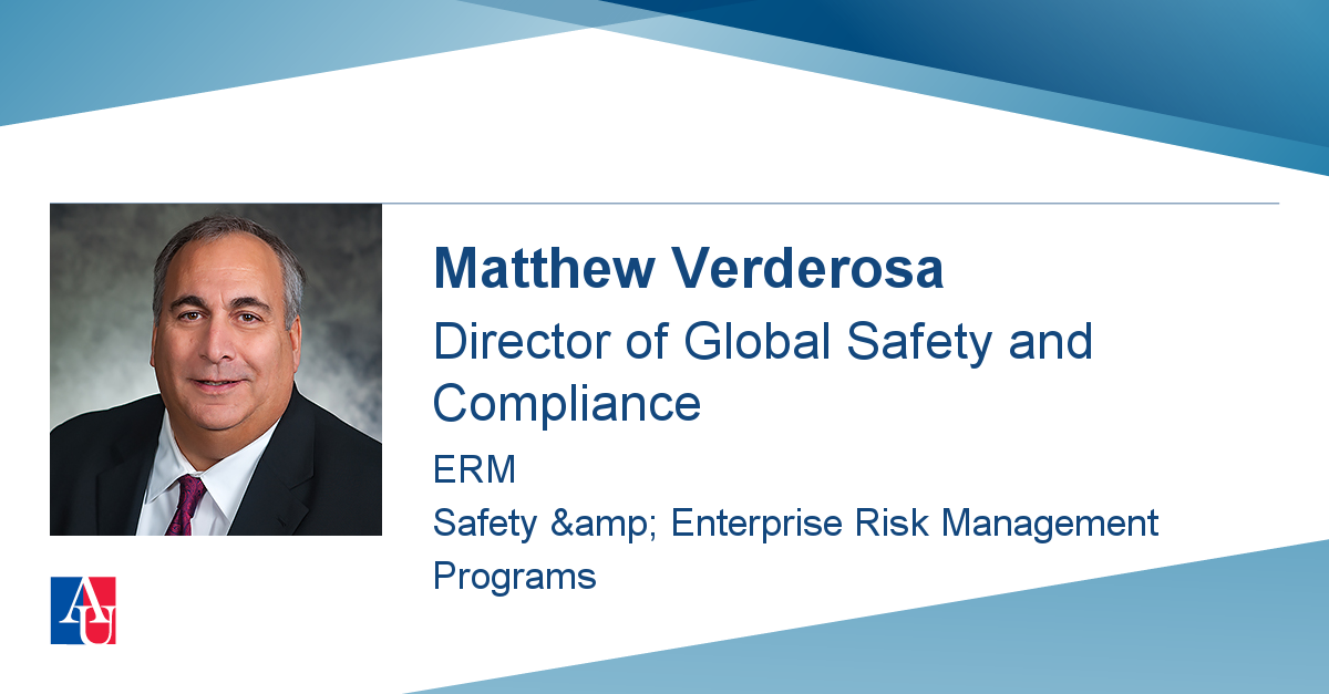 Profile Matthew Verderosa | American University, Washington, DC