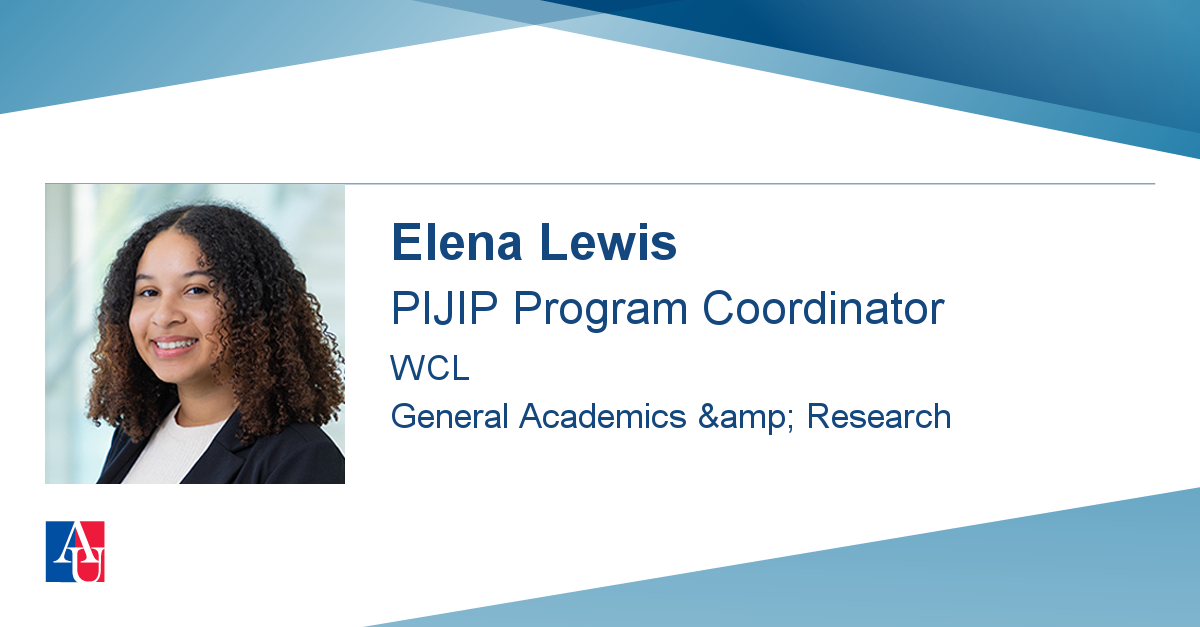 Profile Elena Lewis | American University, Washington, DC