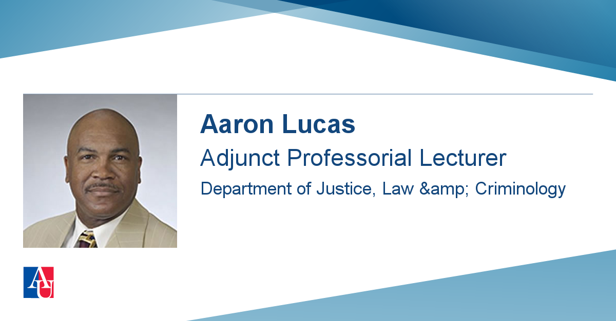 Faculty Profile: Aaron Lucas | School of Public Affairs | American ...