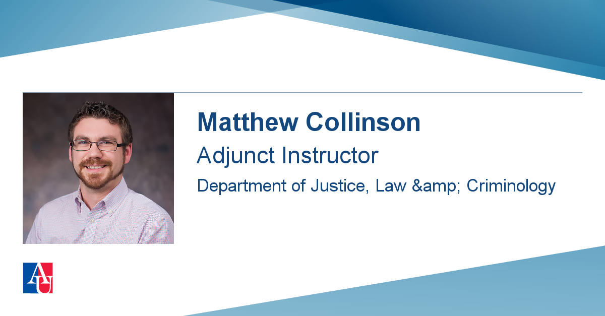 Profile Matthew Collinson | School of Public Affairs | American ...
