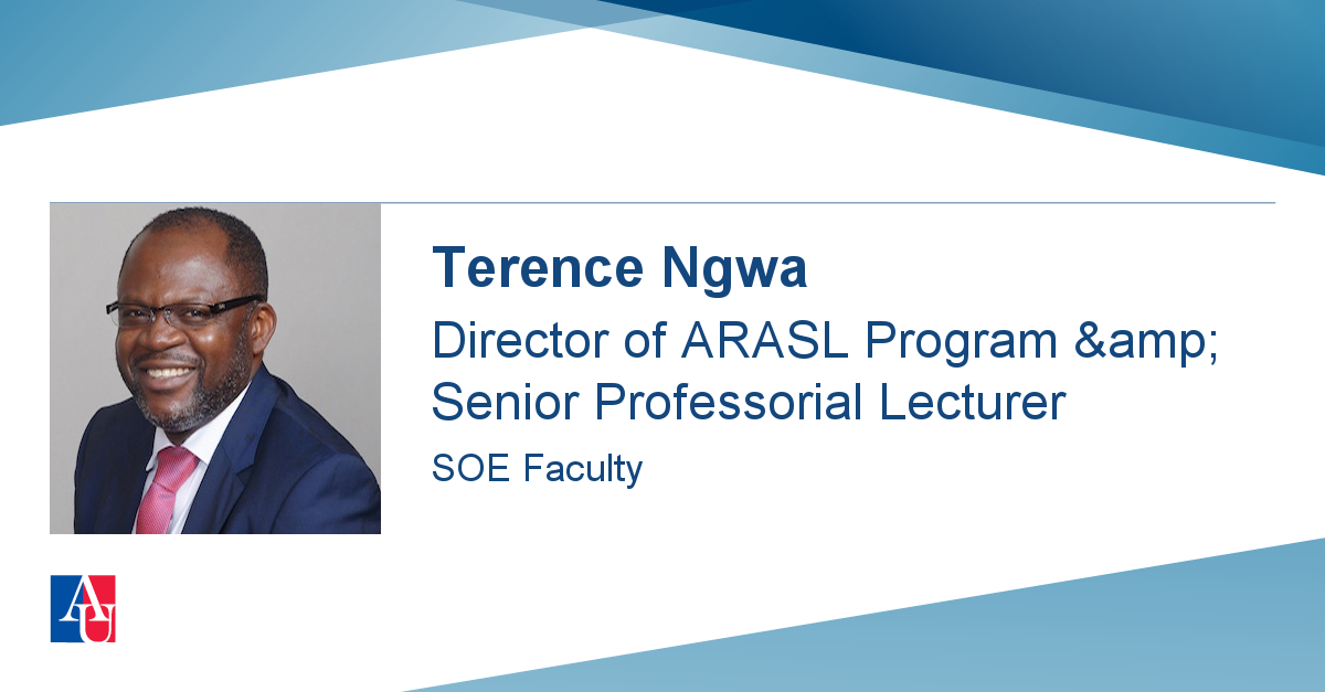 Profile Terence Ngwa | School of Education | American University ...