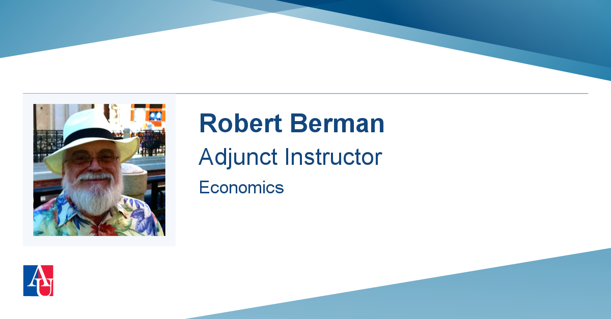 Faculty Profile: Robert Berman | American University, Washington, DC