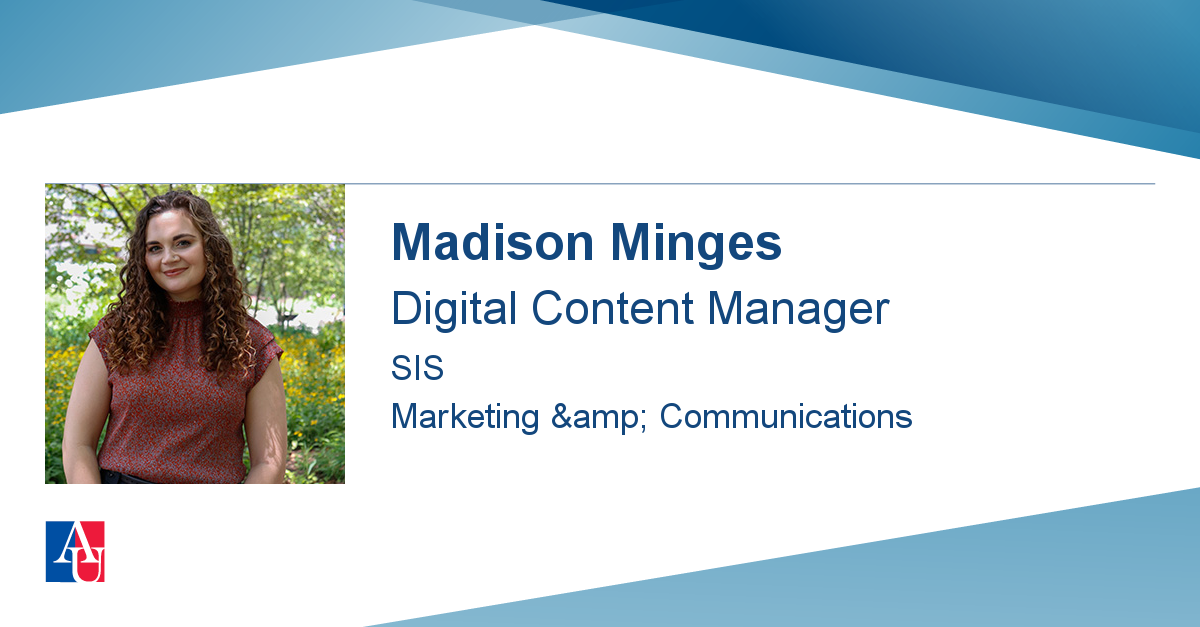 Profile Madison Minges | American University, Washington, DC