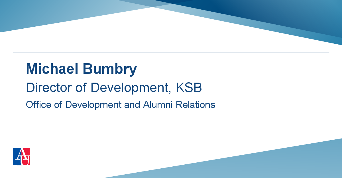 Staff Profile: Michael Bumbry | American University, Washington, DC