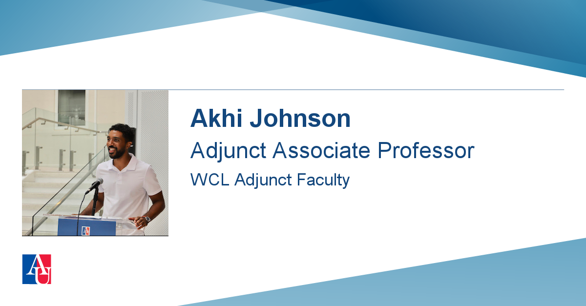 Profile Akhi Johnson | American University, Washington, DC