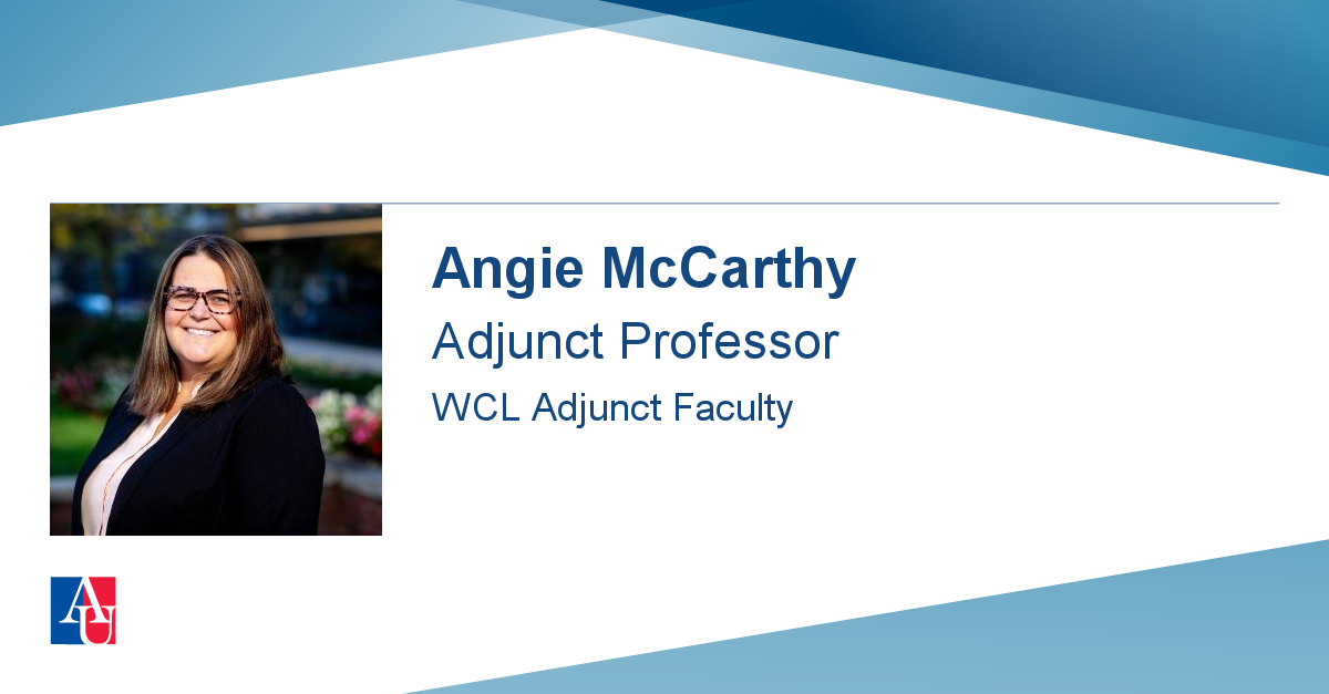 Profile Angie McCarthy | American University, Washington, DC
