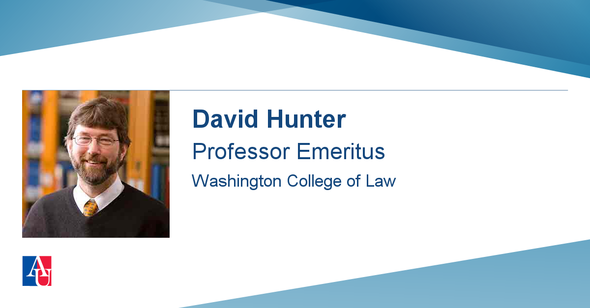 Faculty Profile: David Hunter | American University, Washington, DC
