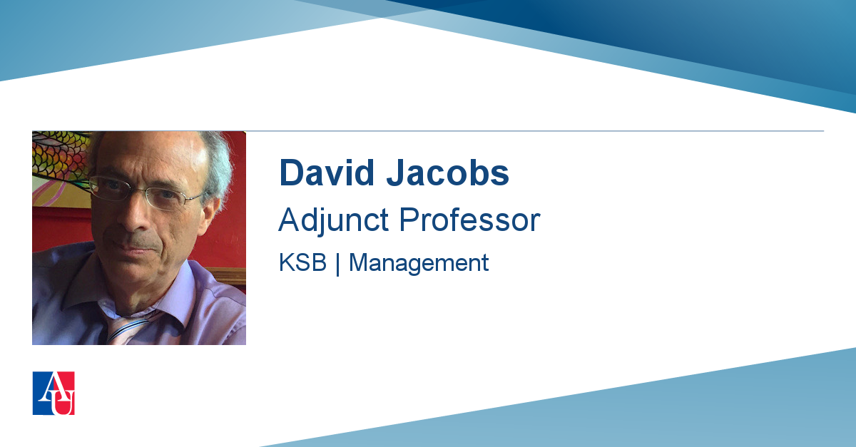 Profile David Jacobs | American University, Washington, DC
