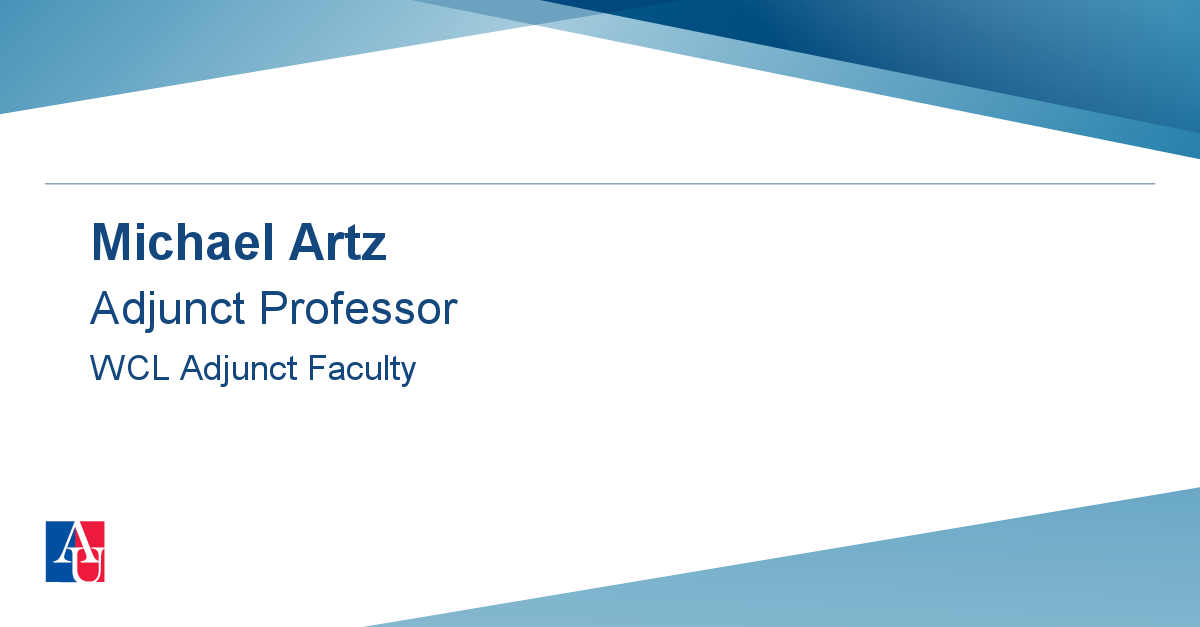 Profile Michael Artz | American University, Washington, DC