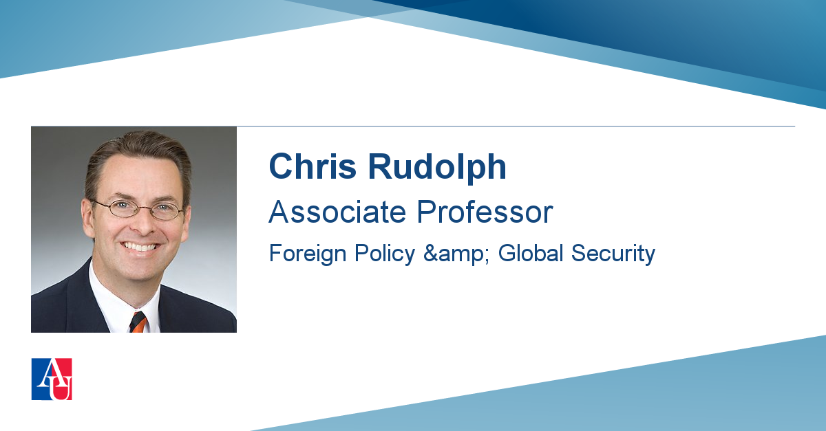Faculty Profile: Christopher Rudolph | School of International Service ...