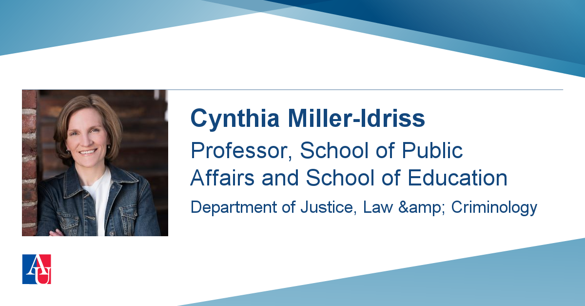 Faculty Profile: Cynthia Miller-Idriss | School of Public Affairs ...
