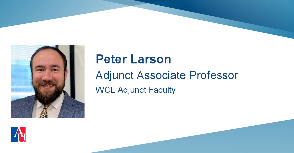 Profile Peter Larson | American University, Washington, DC