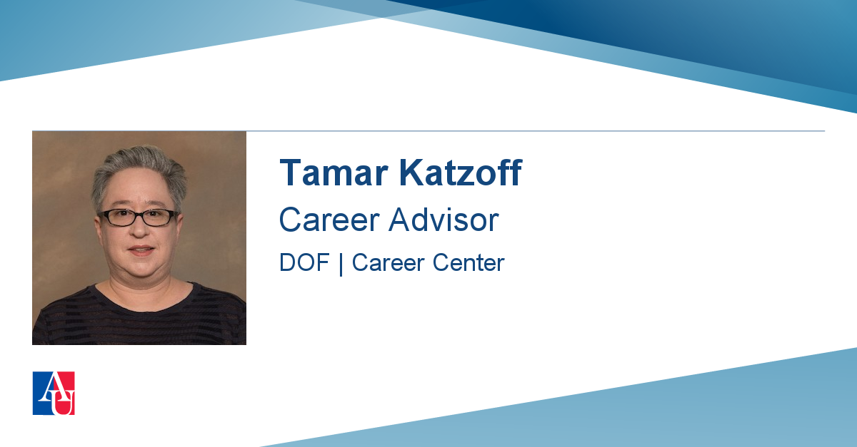 Profile Tamar Katzoff | American University, Washington, DC