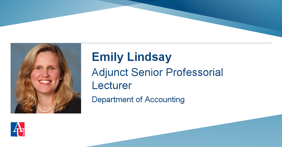 Faculty Profile: Emily Lindsay | American University, Washington, DC