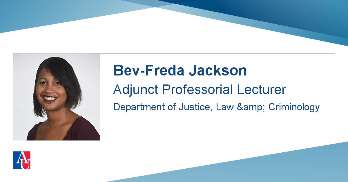 Faculty Profile: Bev-Freda Jackson | School of Public Affairs ...