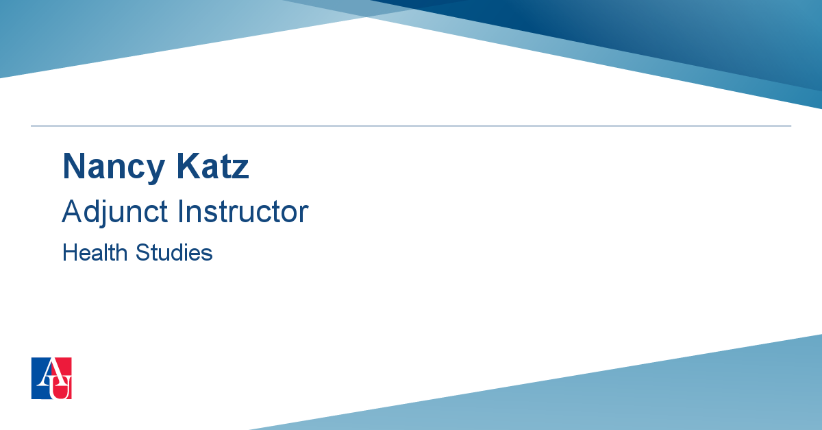 Faculty Profile: Nancy Katz | American University, Washington, DC