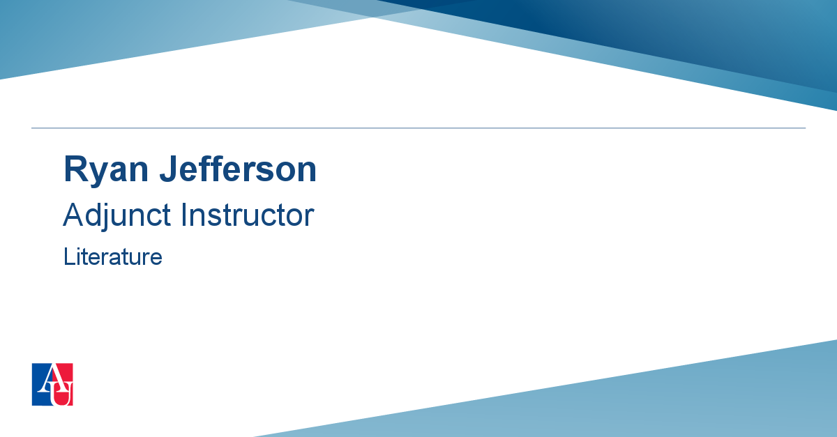 Profile Ryan Jefferson | American University, Washington, DC