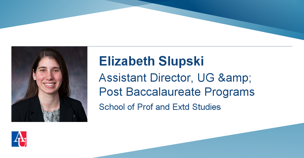 Staff Profile: Elizabeth Slupski | American University, Washington, DC