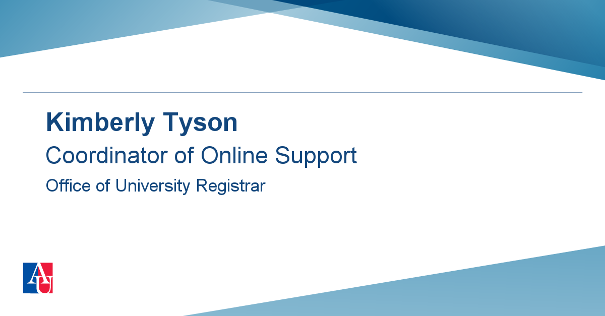 Staff Profile: Kimberly Tyson | American University, Washington, DC
