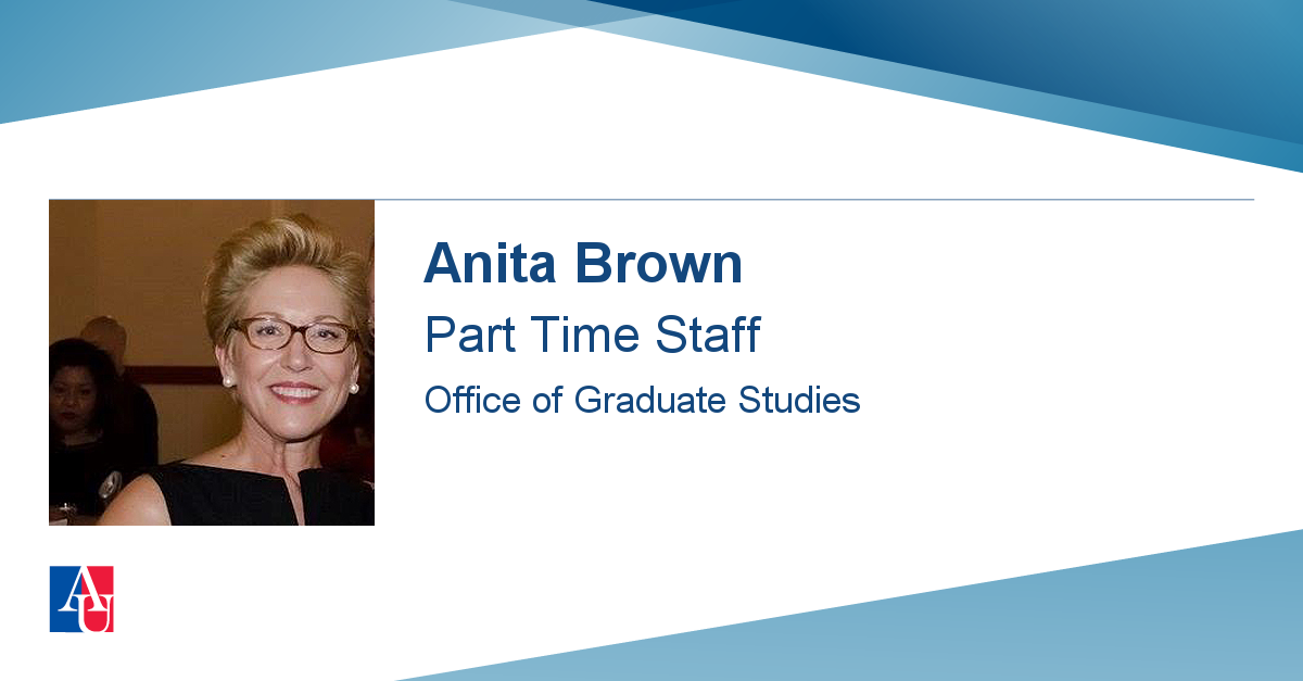 Staff Profile: Anita Brown | American University, Washington, DC
