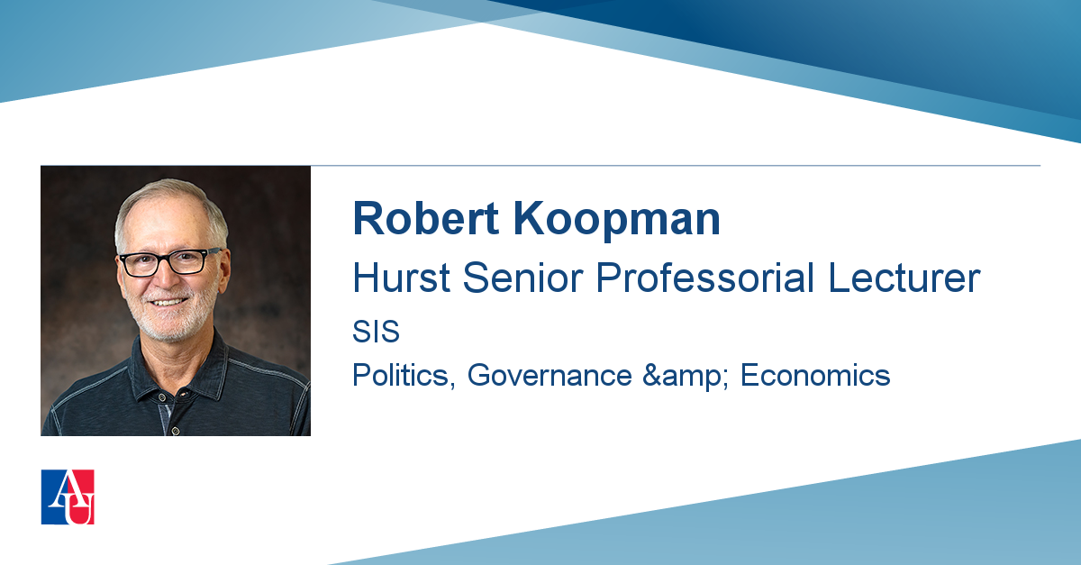 Profile Robert Koopman | School of International Service | American ...