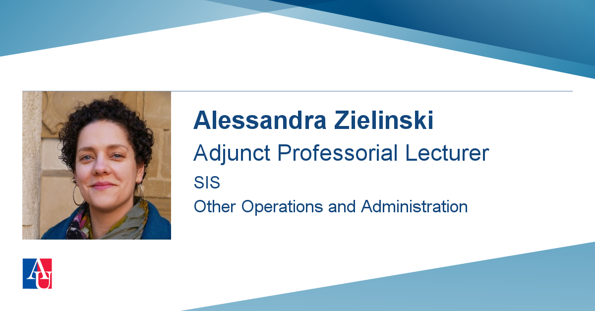 Profile Alessandra Zielinski | American University, Washington, DC