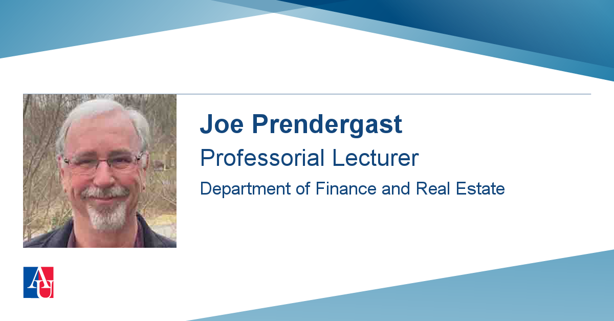 Profile Joseph Prendergast | American University, Washington, DC