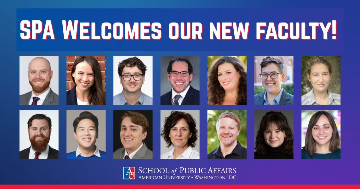 SPA Welcomes 14 New Faculty in 2025-26 | School of Public Affairs ...